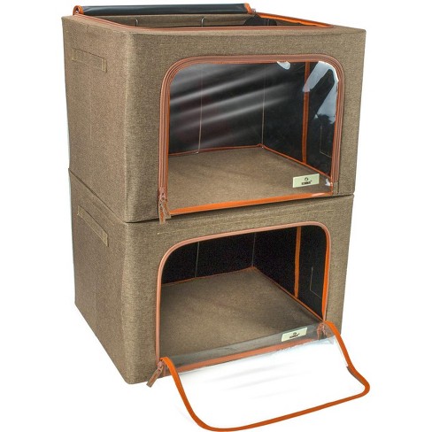 Sorbus Stackable & Foldable Clothes Organizer Storage Bins With Metal ...