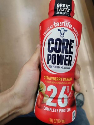 Core Power Strawberry Banana 26G Protein Shake - 14 fl oz Bottle : Target