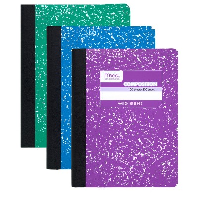 Pacon Composition Book, Grade 3, Red Marble, 3/8" X 3/16" X 3/16" Ruled ...