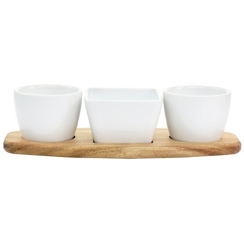Gibson Elite Gracious Dining 4 Piece Fine Ceramic Tidbit Dish Set With ...
