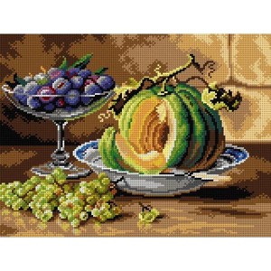 Orchidea Gobelin canvas for halfstitch without yarn after Louis Letsch ...