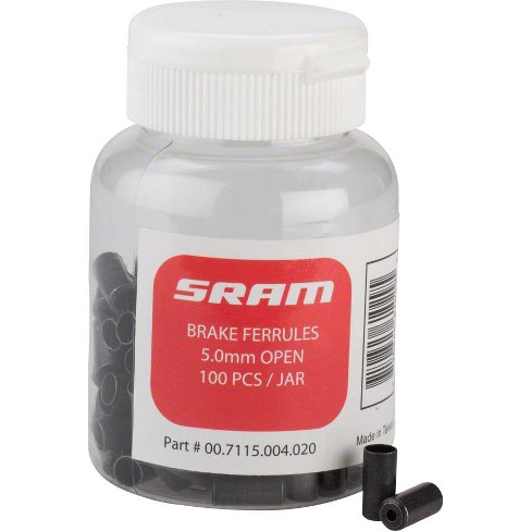 Sram 5mm Brake Cable Housing Ferrules Black, 100-count Jar : Target