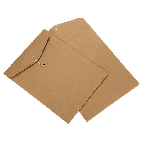 Unique Bargains String-tie A4 Document Letter Filing Envelopes Brown 2 ...