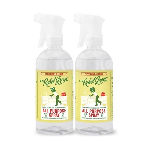 Rebel Green Peppermint & Lemon All Purpose Spray - 32 Fl Oz/2ct : Target