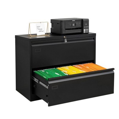 Tribesigns 2-drawer File Cabinet, Wooden Lateral Filing Cabinet, Home ...