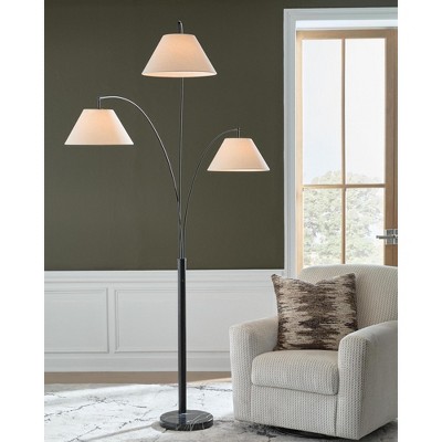 Signature Design by Ashley Gibbswellner Metal Arc Floor Lamp, Black ...