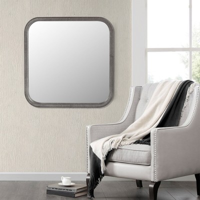 Sofie 23.62"x23.62" Decorative Wall Mirrors With Square Pewter Pu ...