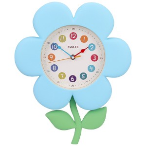 REGALWOVEN Flower Design Silent Non Ticking Colorful Numbers Wall Clock ...