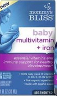 Mommy's Bliss Baby Multivitamin + Iron - 1 Fl Oz : Target