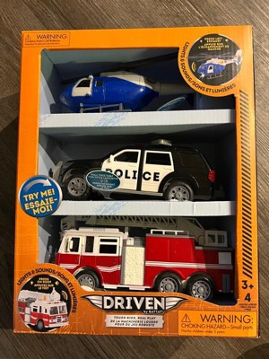 Driven By Battat – Small Toy Emergency Vehicle Set – Micro Rescue Fleet - 3 Pk : Target