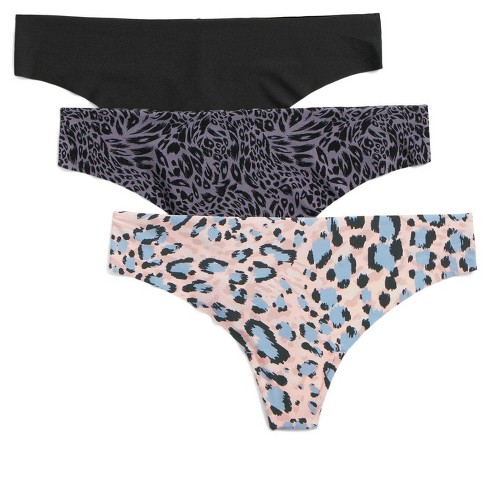 Adore Me Women's Annie Invisible Pack Thong Panty 3x / Multi- Bpp Black ...