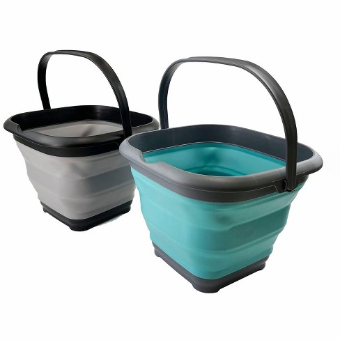 Sammart 8.5l (2.2 Gallon) Collapsible Square Handy Bucket Size 31cm ...