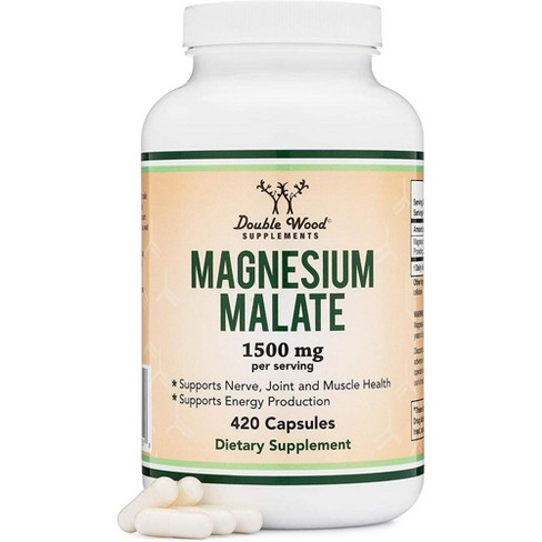 Magnesium Malate - 420 X 500 Mg Capsules By Double Wood Supplements ...