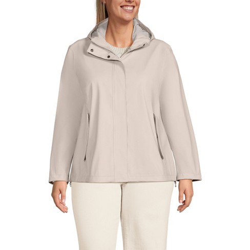 Lands' End Women's Plus Size Squall Waterproof Rain Slicker Jacket - 1x ...