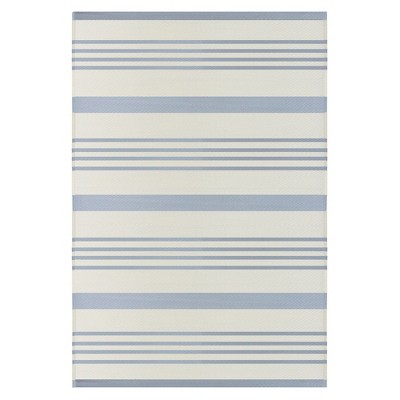 Northlight 4' X 6' Light Blue And White Striped Rectangular Outdoor ...