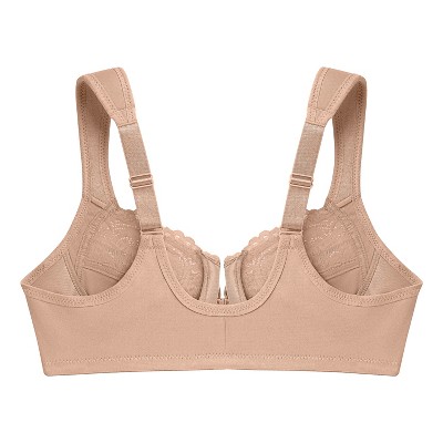 Glamorise Womens Wonderwire Front-closure Underwire Bra 1245 Café 44f ...