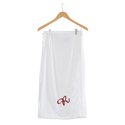 Personalization Mall bath Time Monogram Towel Wrap, White, R : Target