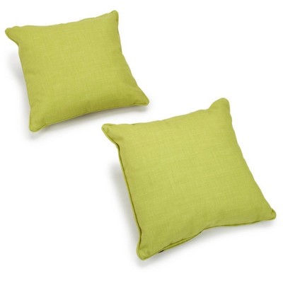 Blazing Needles 18-inch Outdoor Spun Polyester Square Throw Pillows ...