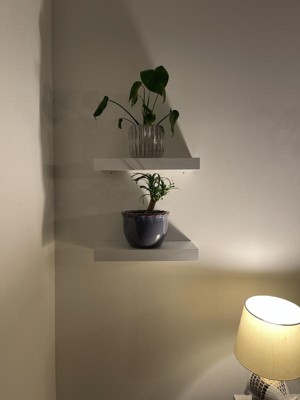Set Of 2 16" Wood Ledge Wall Shelf White - Threshold™ : Target