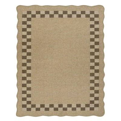 Lahome 8 x 10 (ft) Light Jute Checkerboard Wave Faux Jute Rectangular ...