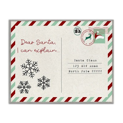 Stupell Industries Dear Santa Postcard, 24'' X 30'' : Target