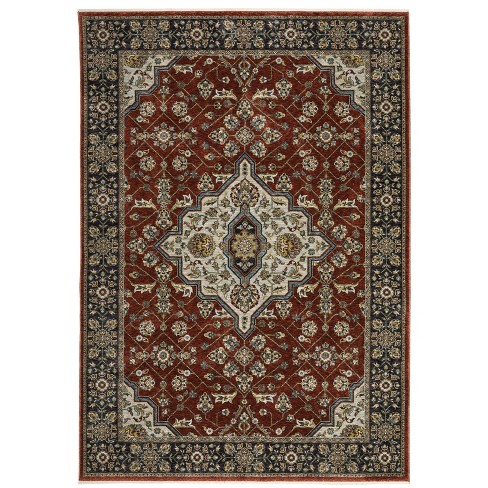 Arya Oriental Medallion Indoor Area Rug Red/blue - Captiv8e Designs ...