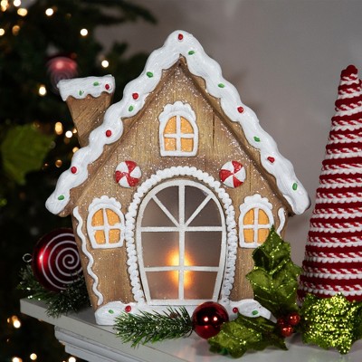 Northlight 12.5" Led Lighted Frosted Gingerbread Peppermint Christmas ...