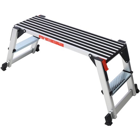 Aluminum Work Platform Bench, Heavy Duty 330 Lbs Foldable Step Ladder ...