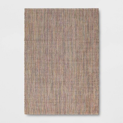7'x10' Handloom Area Rug - Threshold™: Multicolored Abstract Jute ...