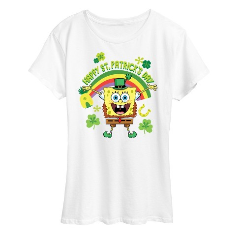 Women's Spongebob Squarepants Spongebob Happy St Patricks Day Short ...