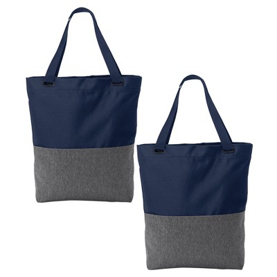 Port Authority Access Convertible Tote (2 Pack) - Heather Grey/ River ...