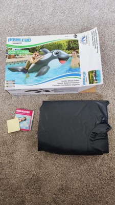 Poolmaster Jumbo Whale Rider Inflatable Swimming Pool Float - Gray ...