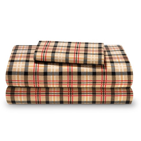 Red Lodge Plaid Cotton Flannel Twin Sheet Set By Bare Home : Target
