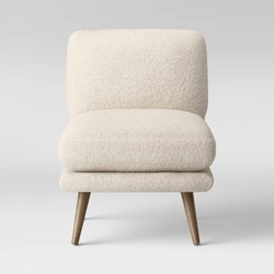 Sophie Armless Slipper Chair Mink Brown Faux Fur - Adore Decor : Target