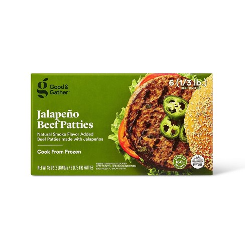Jalapeno Beef Burger Patties - Frozen - 32oz - Good & Gather™ : Target