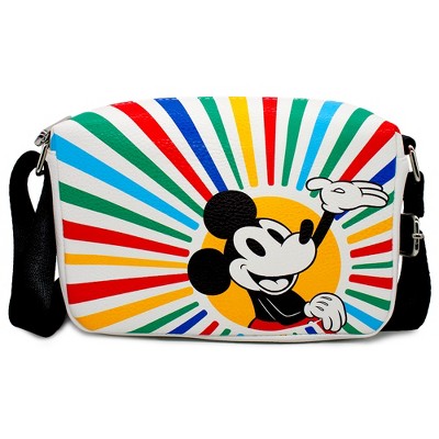Disney Bag, Crossbody, Rectangle, Mickey Mouse Smiling Sunburst Rays ...