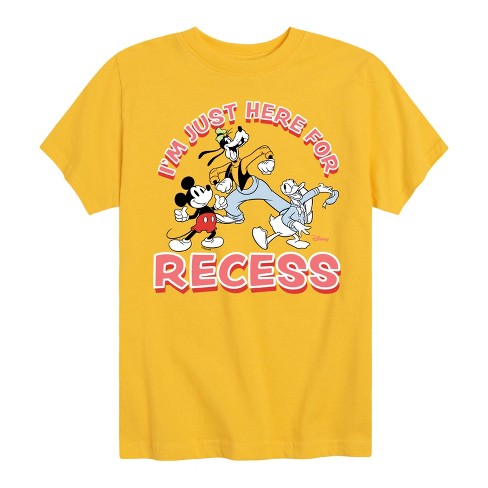 Disney I'm Just Here For Recess Short Sleeve Graphic T-shirt - Yellow ...