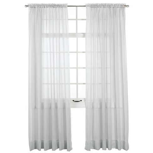 Collections Etc Elegance Sheer Window Curtain Panel, Single Panel, 60 ...
