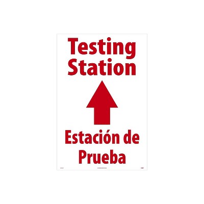 National Marker A-frame Sign "testing Station Straight " 36" X 24 ...