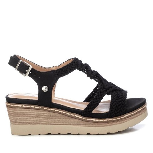 Xti Women's Wedge Sandals , Black, 8 : Target