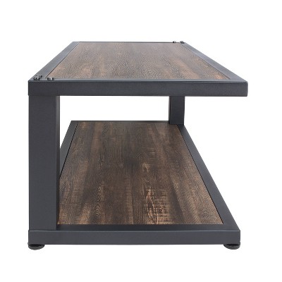 Felcor Industrial Coffee Table Dark Walnut/black - Mibasics : Target