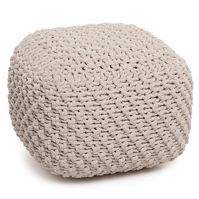 Birdrock Home Square Pouf Foot Stool Ottoman For Living Room & Bedroom ...