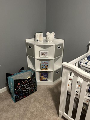Kids' 6 Cubby With 3 Shelf Corner Cabinet Gray - Riverridge : Target