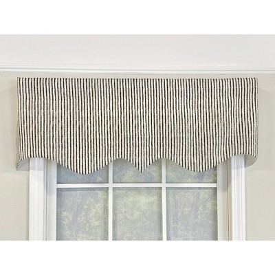 Grande Check Regal Style 3" Rod Pocket Valance 50" X 17" Blue By Rlf ...