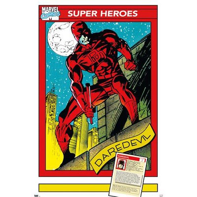 Trends International Marvel Trading Cards - Daredevil Unframed Wall ...