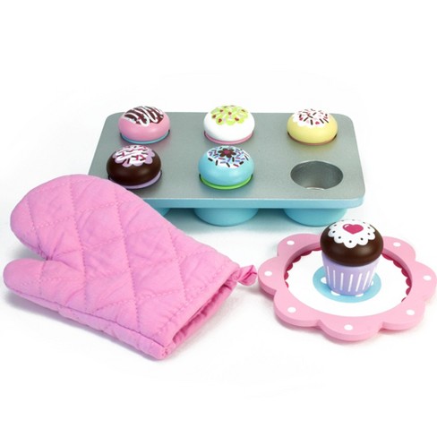 Sophia’s 9 Piece Wooden Cupcake Set, Multicolor : Target