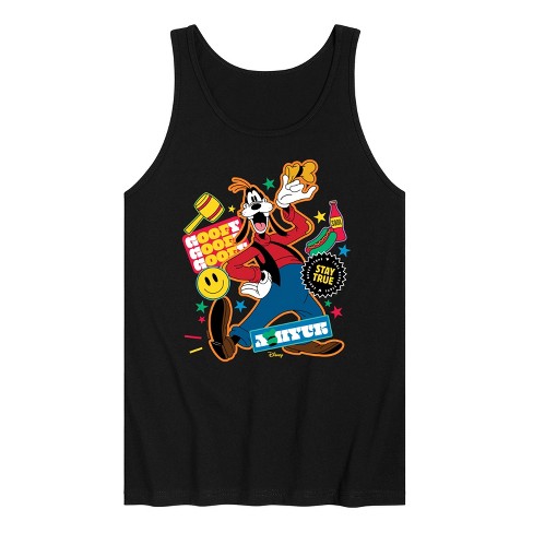 Men's Disney Goofy Sticker Look Graphic Tank Top - Black - Large : Target