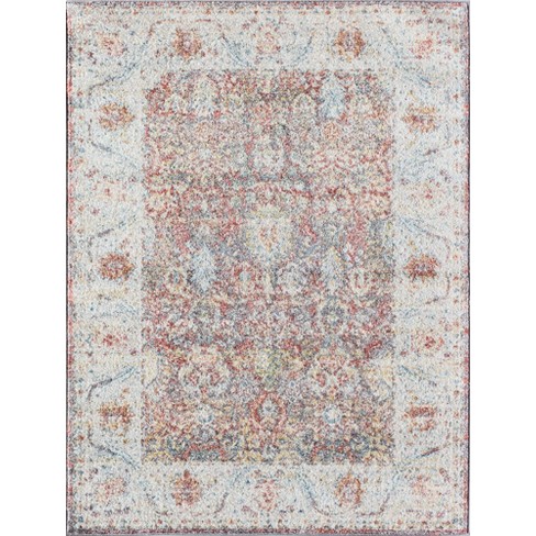 Rugs America Atlas At15a Garden Red Transitional Vintage Rust Area Rug ...