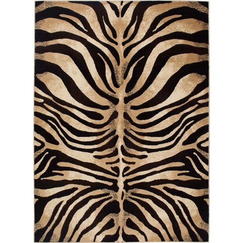 Home Dynamix Fawn Contemporary Animal Print Area Rug, Dark Brown/beige ...