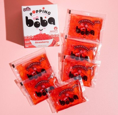 Yulu Popping Bursting Strawberry Flavored Boba Fruit Bubbles For Boba ...